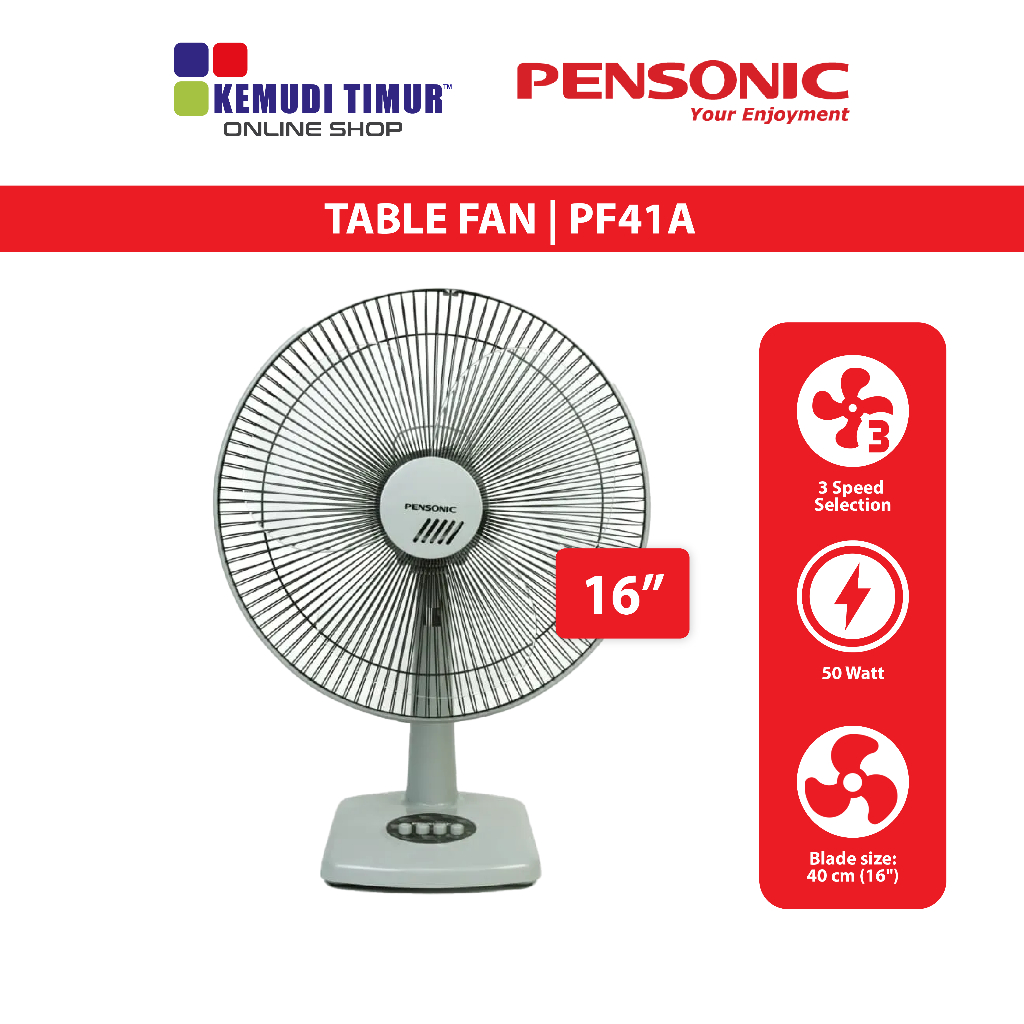 PENSONIC TABLE FAN 16" - PF41A | Shopee Malaysia