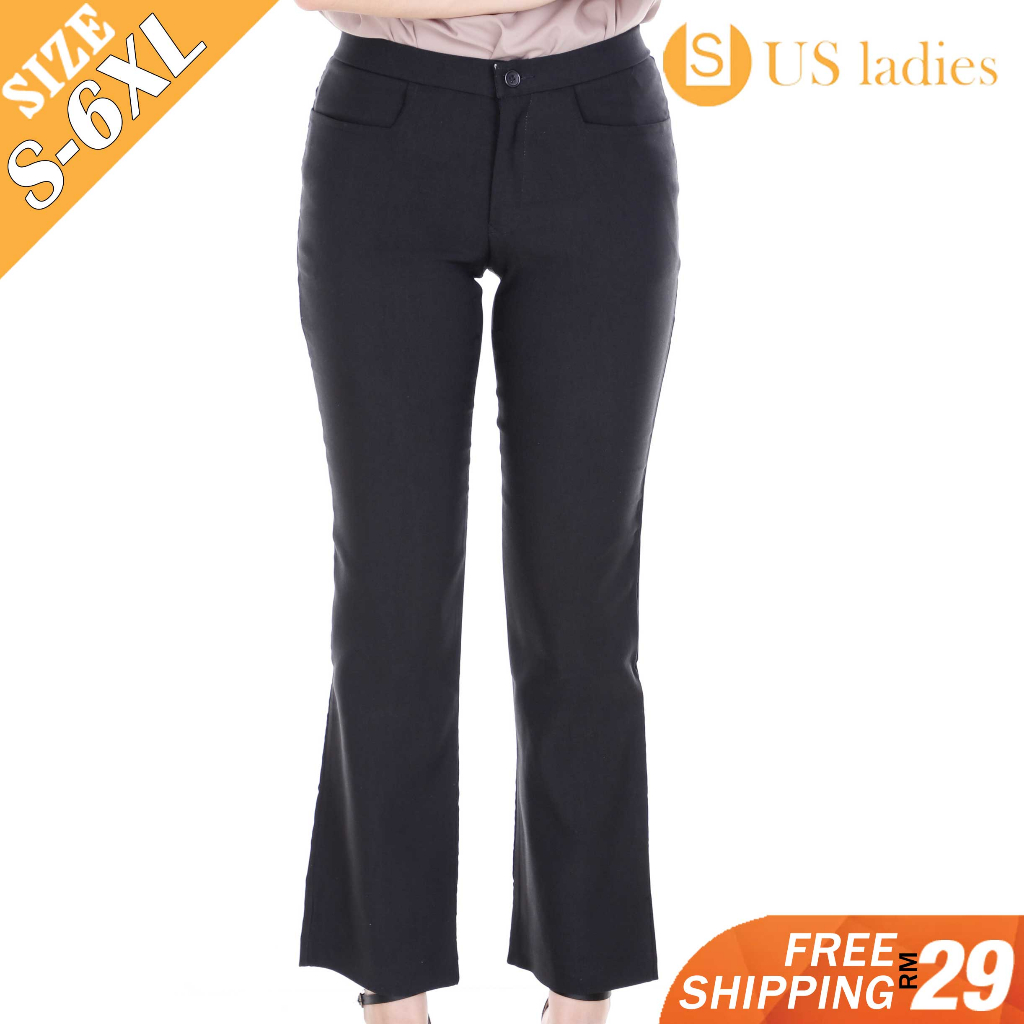 US Ladies Cut Slack Work Presentation Women Boot Cut - Black/Size 4XL 3213901 | Shopee Malaysia