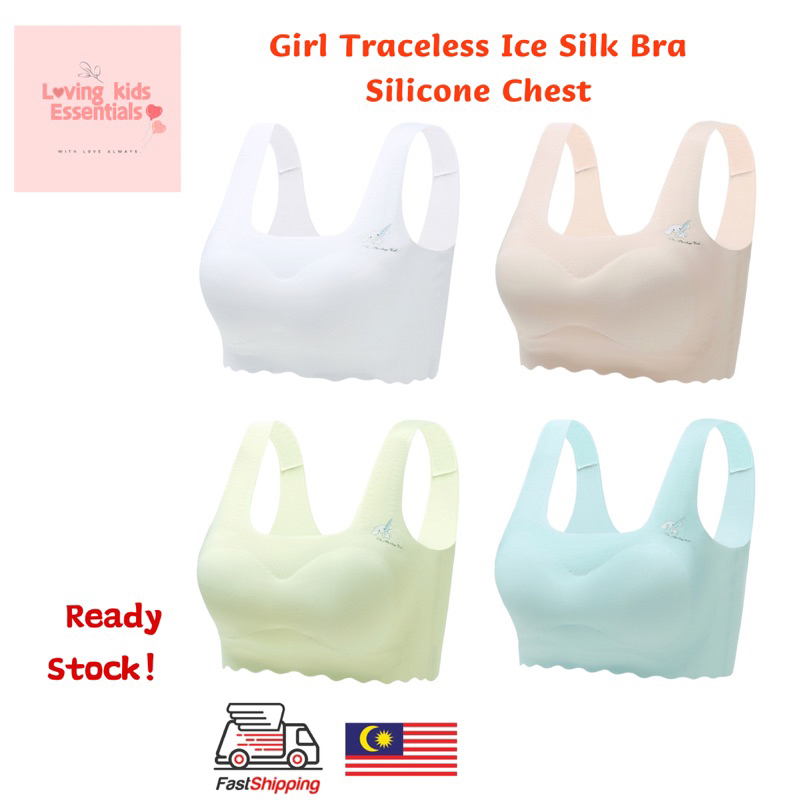 🔥🔥Girl Traceless Ice Silk Bra Silicone Chest🔥🔥FOR KIDS🇲🇾 | Shopee Malaysia