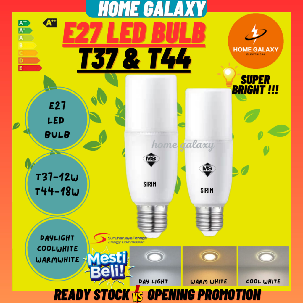 【SIRIM APPROVED】 Mentol LED E27 12W/18W LED Stick Bulb A bulb 6W 10W 13W 16W light bulb Lampu ...