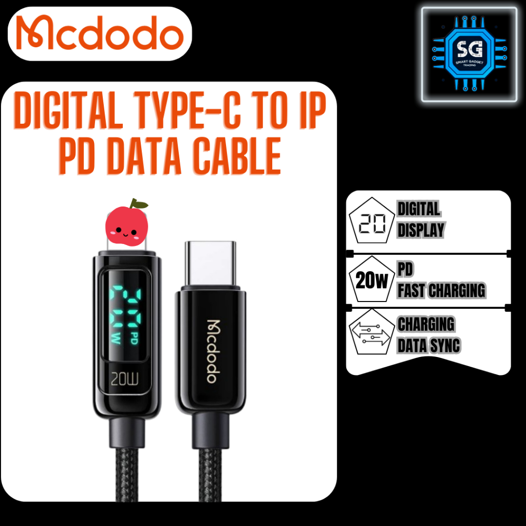 Mcdodo Digital Pro Type-C To iP PD Data Cable | Shopee Malaysia