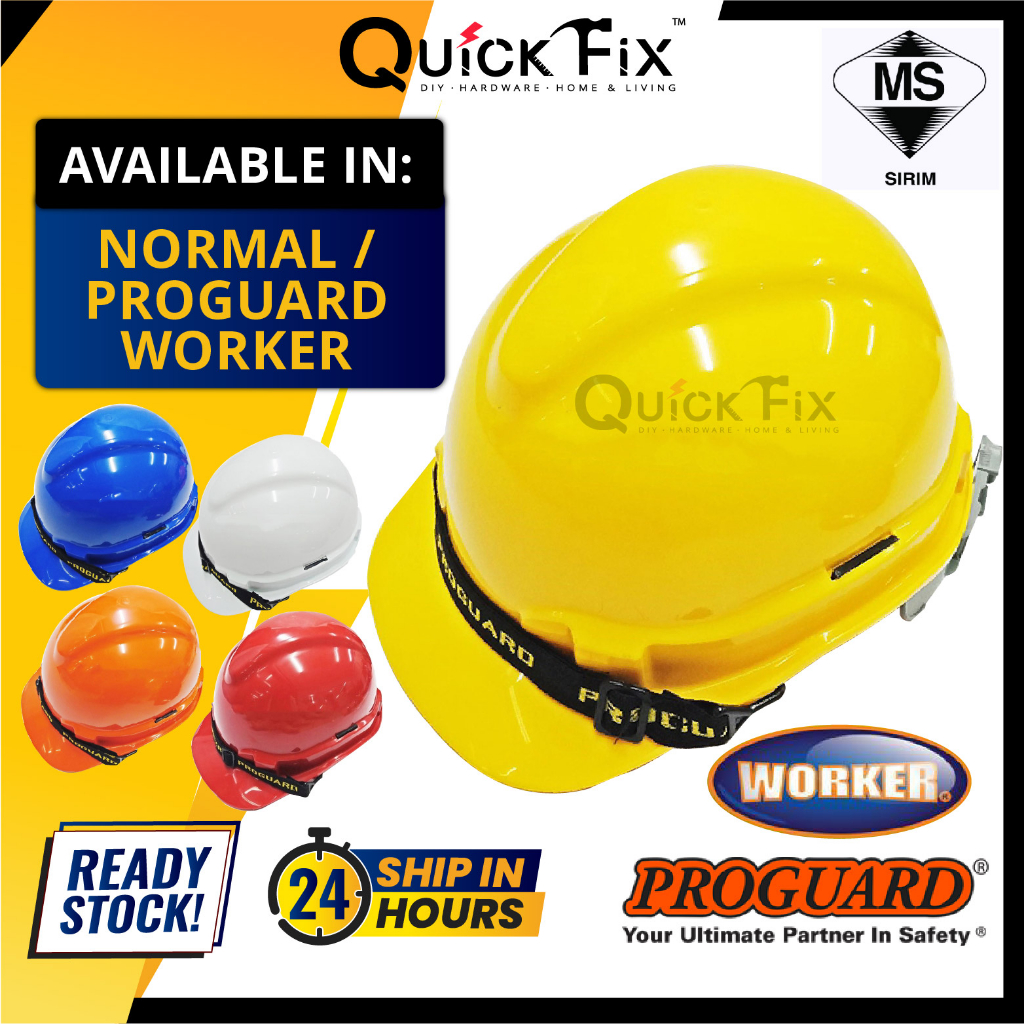 QuickFix PROGUARD SIRIM Safety Helmet Hard Hat Site Construction Worker ...