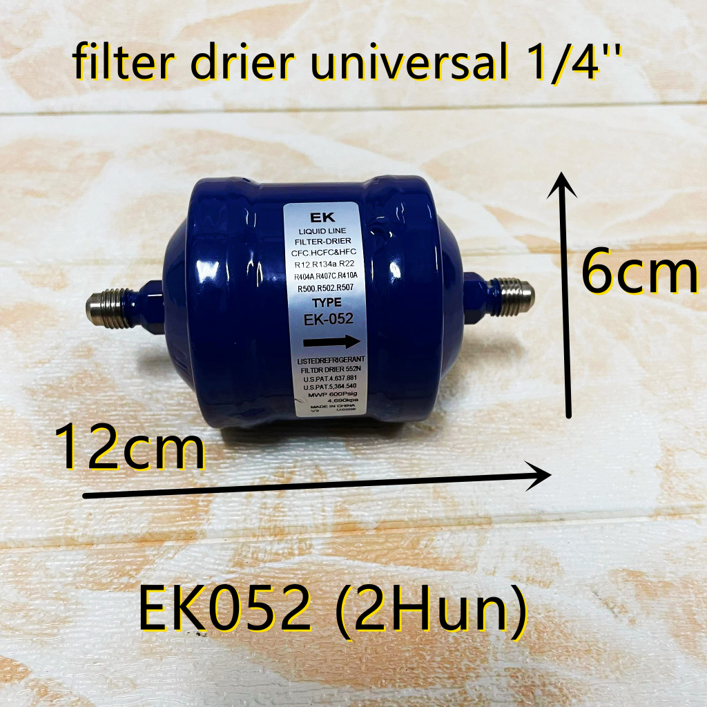 REFRIGERANT HERMETIC LIQIUD LINE FILTER DRIER 1/4'' Flare Nut EK052 EK ...