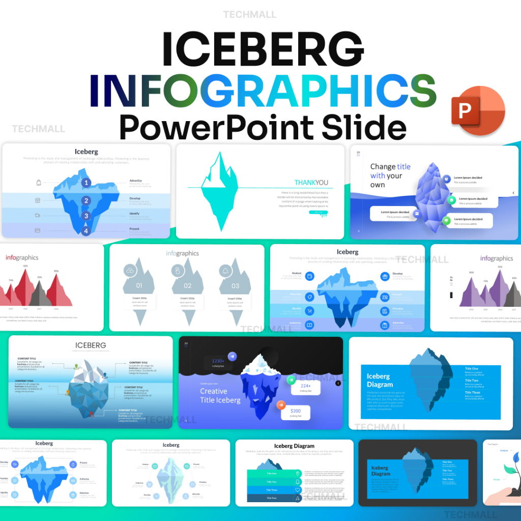 Iceberg Infographics PowerPoint Presentation Template | Easy Edit ...