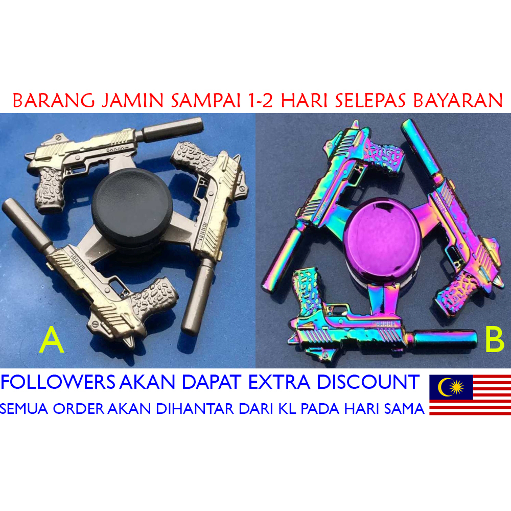 Silenced Pistol Colourful Fidget Spinner Toys / Games / Toy / Game ...