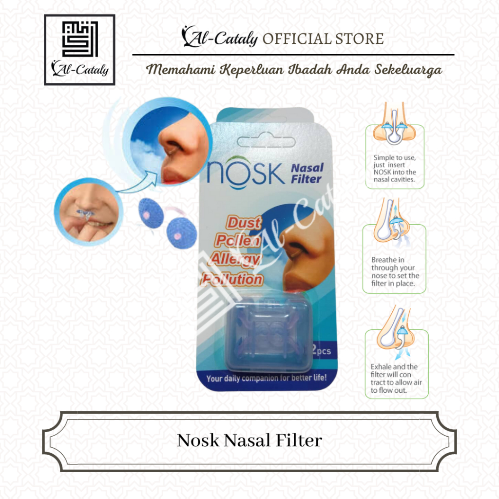 Alcataly : Nosk Nasal Air Filter / Penapis hidung (1 Set 2PCS) untuk ...