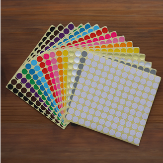 Colorful Round Dot Self-Adhesive Label Stickers - Diff Sizes and ...