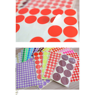 Colorful Round Dot Self-Adhesive Label Stickers - Diff Sizes and ...
