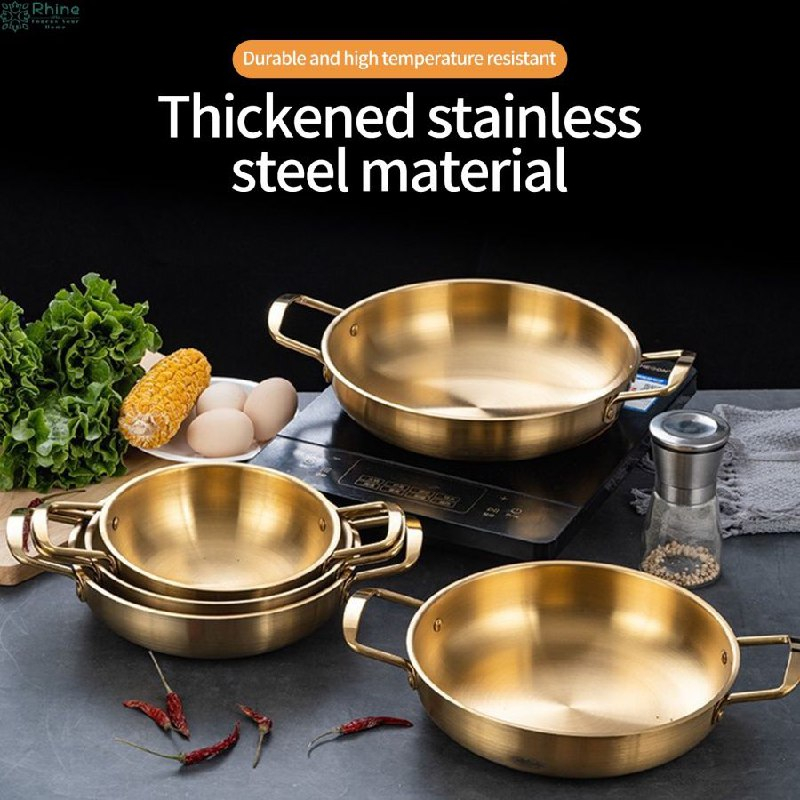 STAINLESS STEEL KOREAN STYLE SERVING POT/PERIUK SEAFOOD (GOLD) | Shopee ...