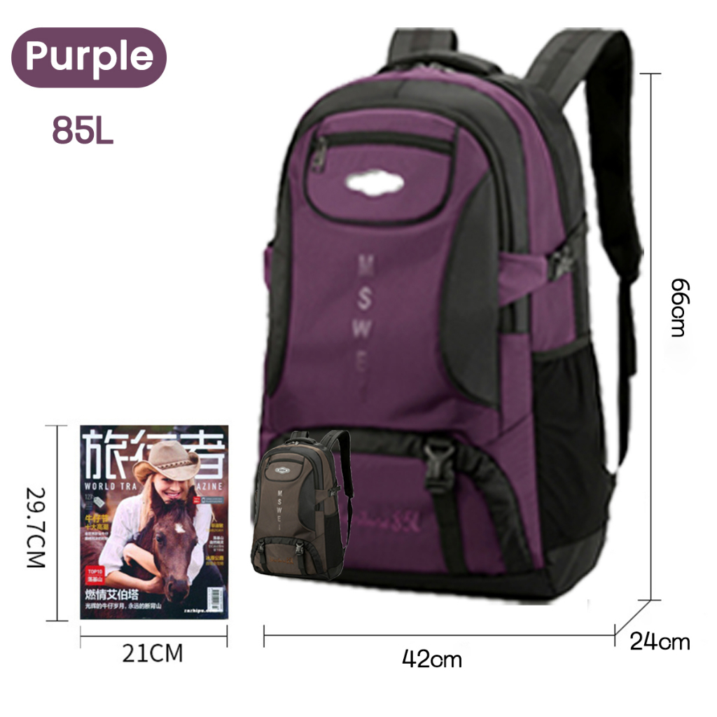 High quality 85L large capacity backpack Waterproof outdoor beg travel ...