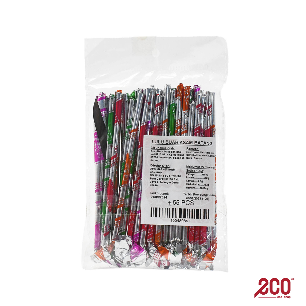 Eco Shop Hawthorne Lime Stick (Lulu Buah Asam Batang) ±55pcs - - AD ...