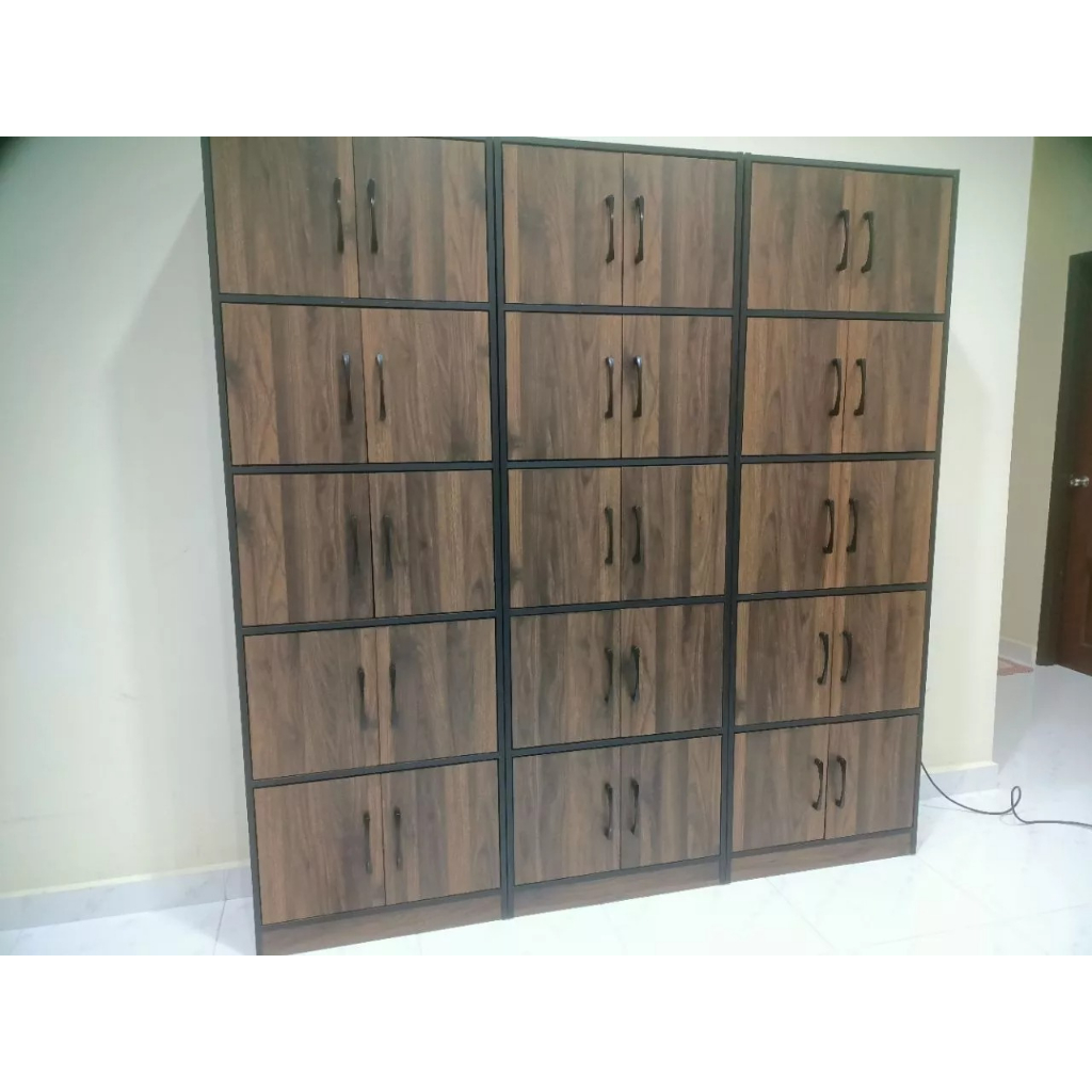 LUMA Living 4 Tier Filing Cabinet 2 Door Rak Buku Bertutup High Rise ...