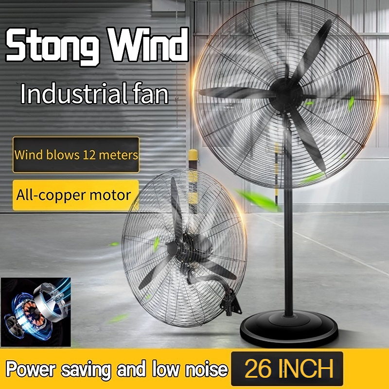 26“INCH Industrial fan Stand Fan Electric Fan Three Speed Adjustment ...