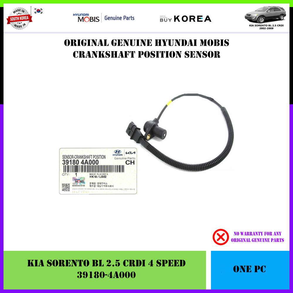 Kia Sorento BL 2.5 4 Speed 2003-2009 Genuine Hyundai Mobis Crankshaft ...