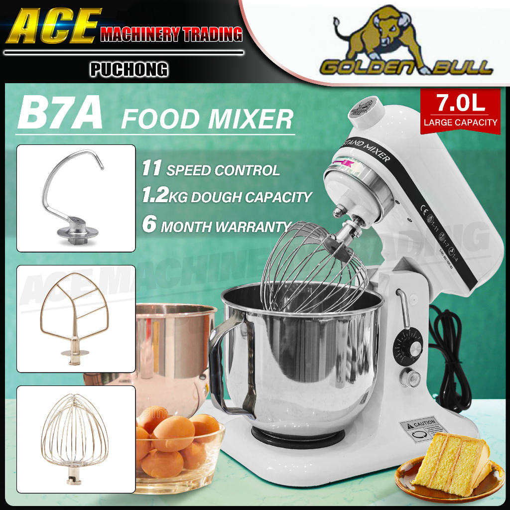 Golden Bull B7 Commercial Food Mixer Stand Mixer 7 Liter 1.2kg Dough ...