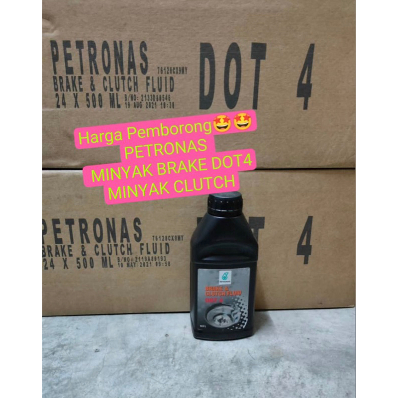 ORIGINAL PETRONAS MINYAK BRAKE OIL FLUID DOT4 / CLUTCH OIL DOT-4 (0.5@L ...