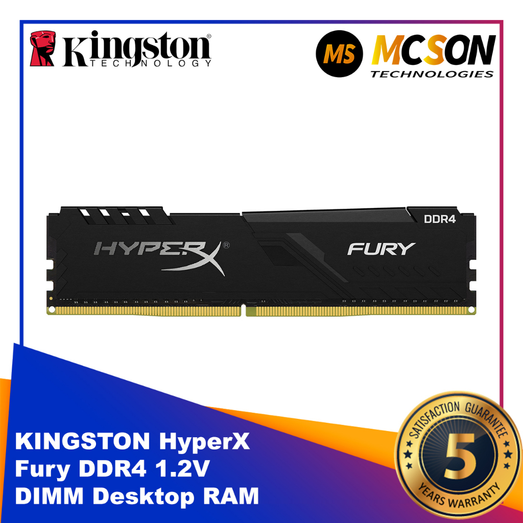 Kingston HyperX Fury DDR4 PC4 1.2V DIMM Desktop RAM (4GB/8GB/16GB) | Shopee Malaysia