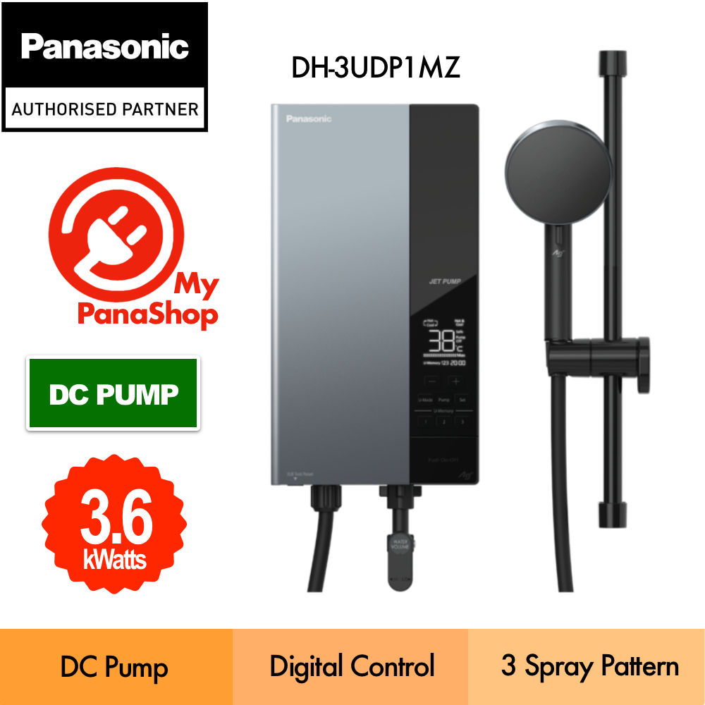 Panasonic U Series DC Pump Ag+ Water Heater with Digital Control (3.6kW ...