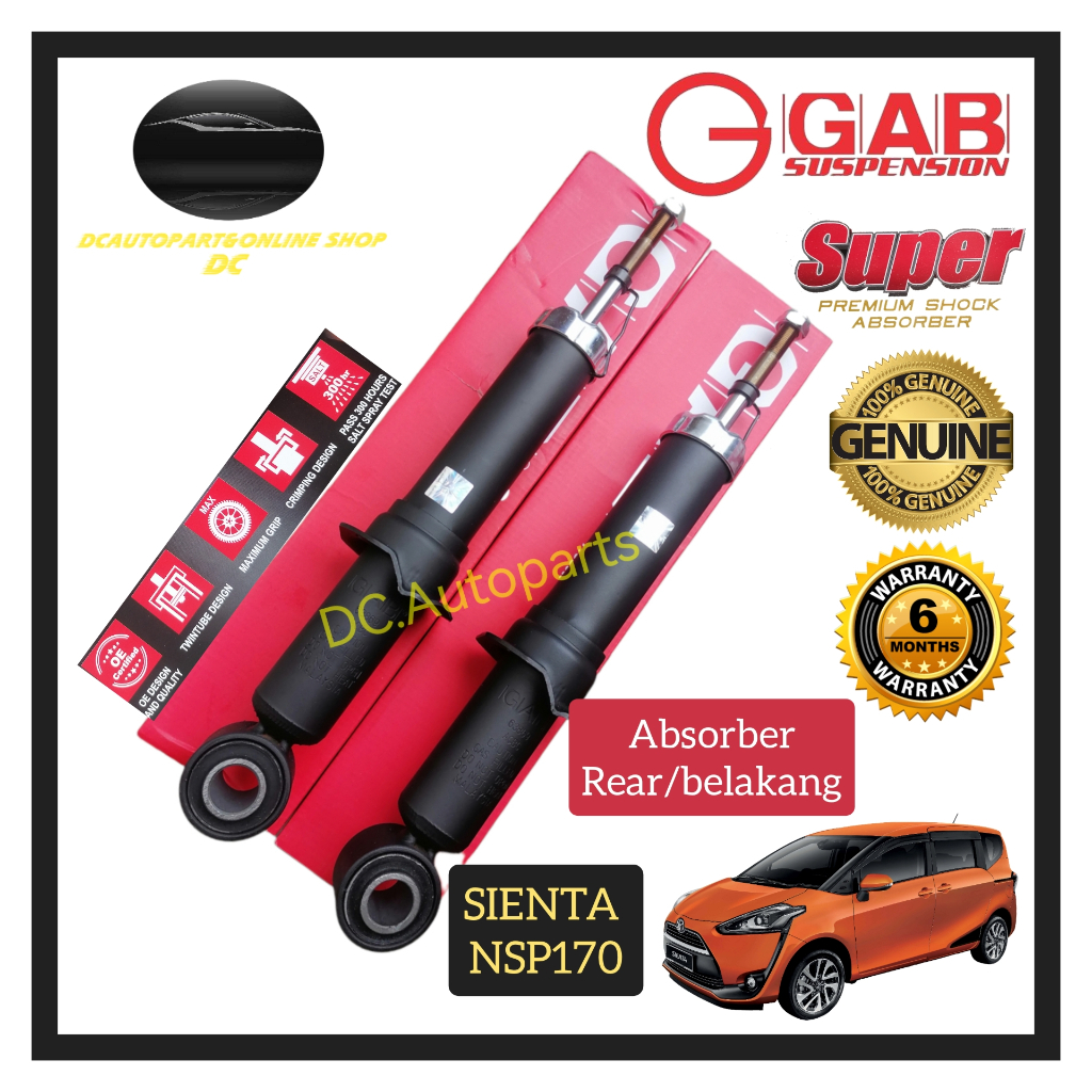 ORIGINAL GAB SUPER PREMIUM ABSORBER TOYOTA SIENTA NSP170 NHP170 2016 ...