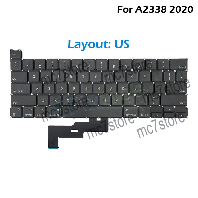 Keyboard and Keyboard Backlight for 13 A2338 2018 2019 US and UK Layout ...