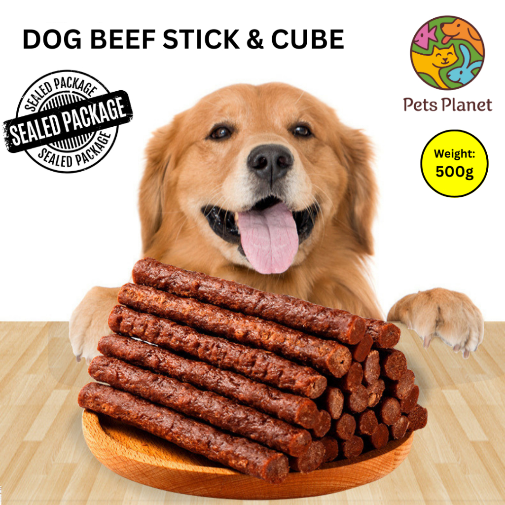 Dog Treats Beef Stick (500g) | Dog Snack | Dog Stick l Dog Beef Cube ...