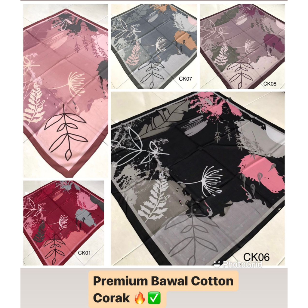 NEW🔥 PREMIUM BAWAL COTTON CORAK PRINTED SET 2 Bidang 4 Borong Tudung Dresscode Popular Hari Raya ...