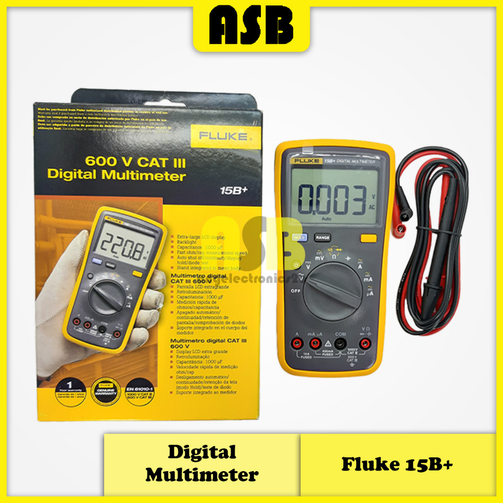 (1pc) Fluke 15B+ Digital Multimeter (362005044) | Shopee Malaysia