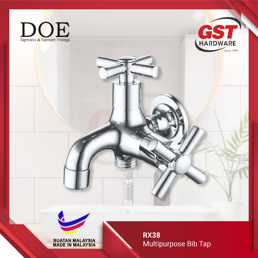 🔥 DOE Water Tap RX38 RP 1/2" 2 Way Tap 2 Way Faucet Two Way Tap ...