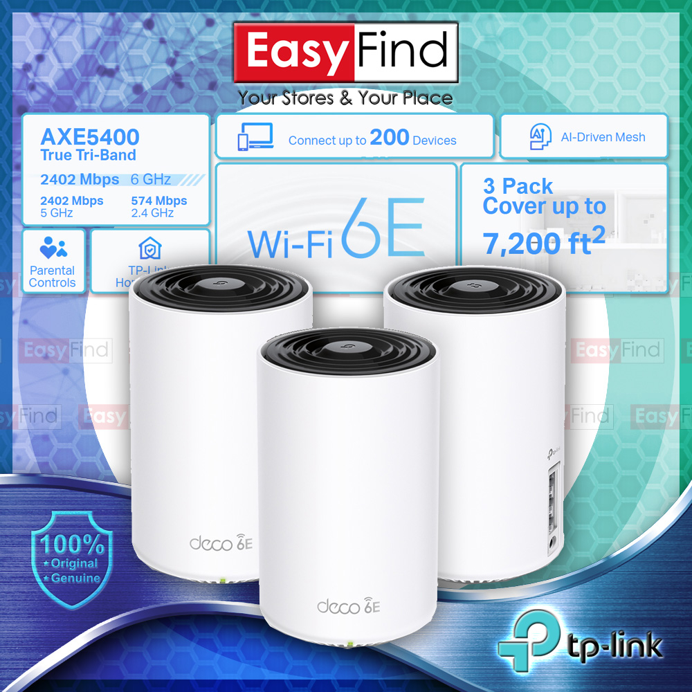 TP-Link Deco XE75 - AXE5400 Tri-Band Mesh WiFi 6E Wireless Router | Shopee Malaysia
