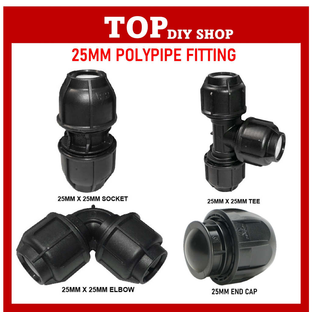25mm Equal Tee Compression FITTINGS PP Poly Water Connection Polypipe Fitting | Shopee Malaysia