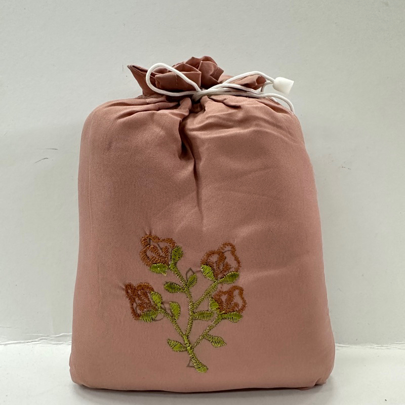 Telekung Travel Mini Pouch Telekung Dewasa Sulam Bunga [Free Beg ...