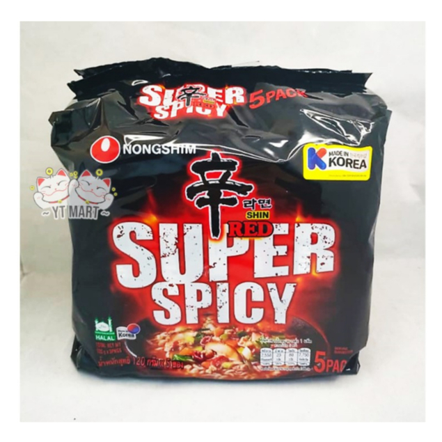 Nongshim Shin Super Spicy Ramyun (5 x 120g) (Made in Korea) | Shopee Malaysia