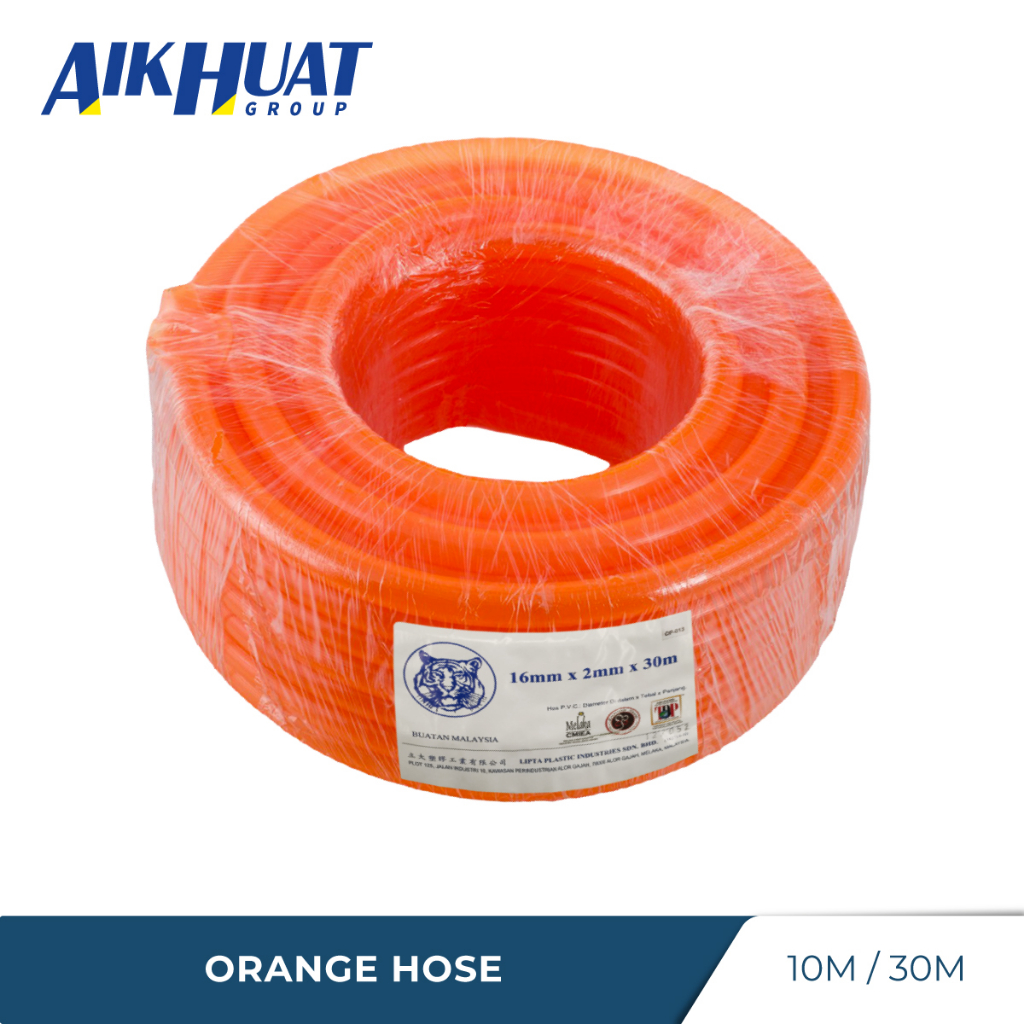 Pvc 16mm Garden Orange Hose (10 Meter/ 30 Meter) Pipe Getah Hose Getah ...