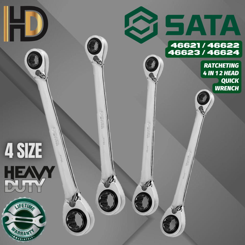 SATA 4 IN 1 2-Head Quick Pull Wrench / Ratchet Wrench Set / 46621 ...