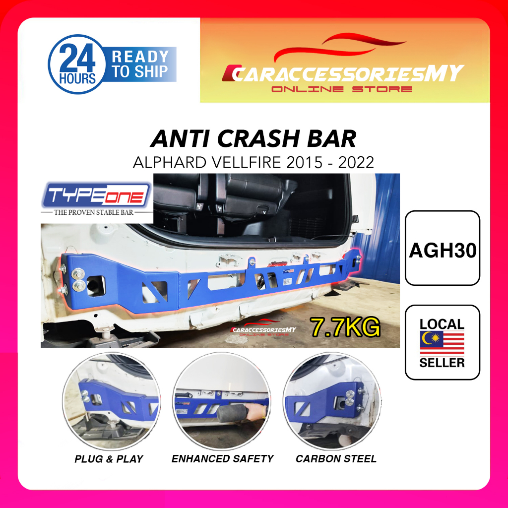 Typeone toyota alphard vellfire rear bumper anti crash bar agh30 2015 ...