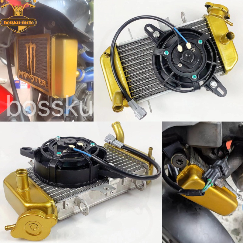 Y15ZR LC135 RS150 RACING RADIATOR WITH BIG FAN BLOWER COOLANT TANK SET ...