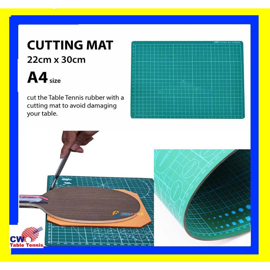 TABLE TENNIS RUBBER CUTTING MAT Use a cutting mat to cut your table ...