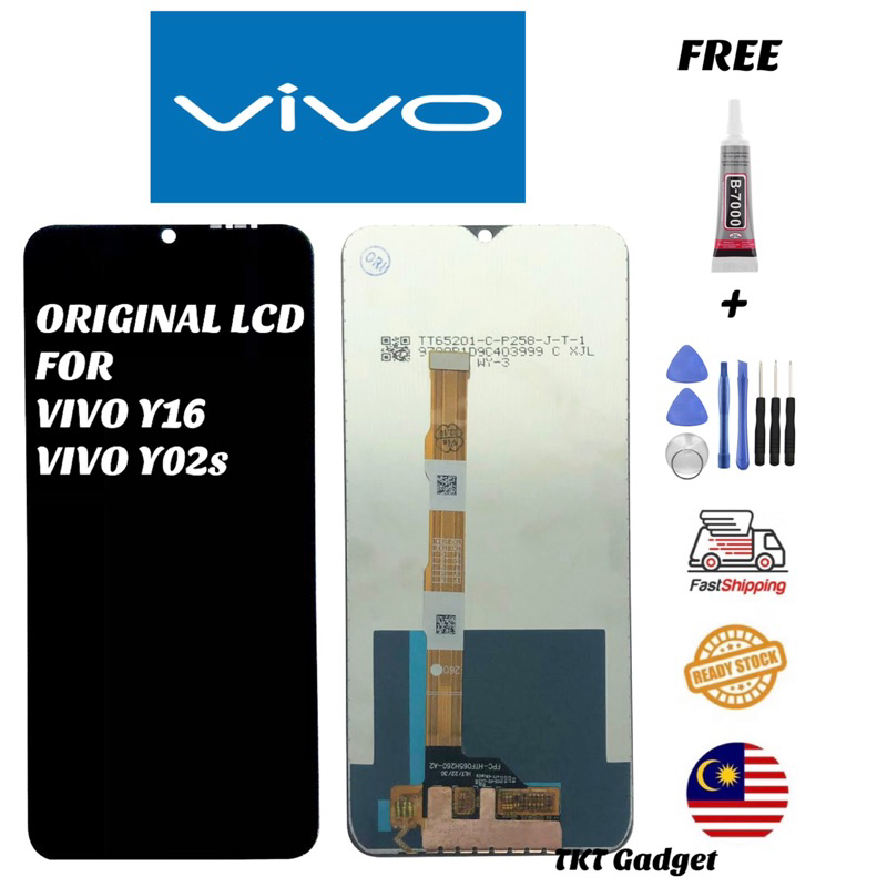 ORIGINAL LCD DISPLAY COMPATIBLE FOR VIVO Y16/Y21E/Y21T/Y33S/Y02S/Y21S ...