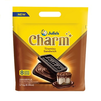 JULIE'S CHARM TIRAMISU/DOUBLE CHOCOLATE SANDWICH 172G**WITH FREE GIFT ...
