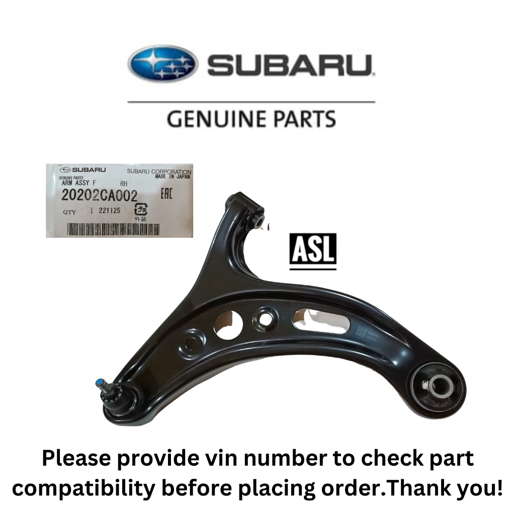Genuine Subaru BRZ Front Lower Arm Assembly 20202CA002 20202CA012 ...