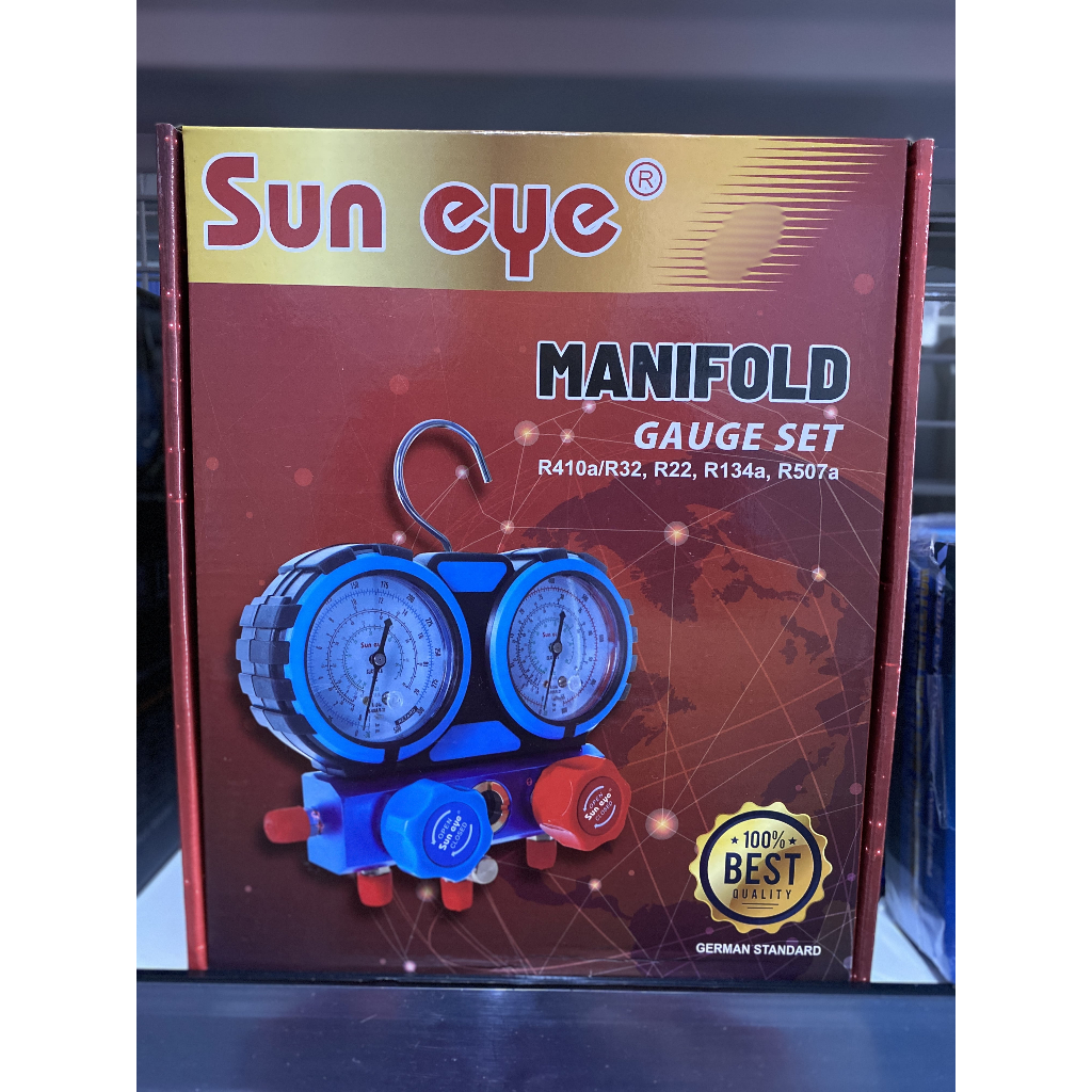 Manifold Gauge Set Gas R410A/R32/R22, Double Meter Gauge & Charging ...