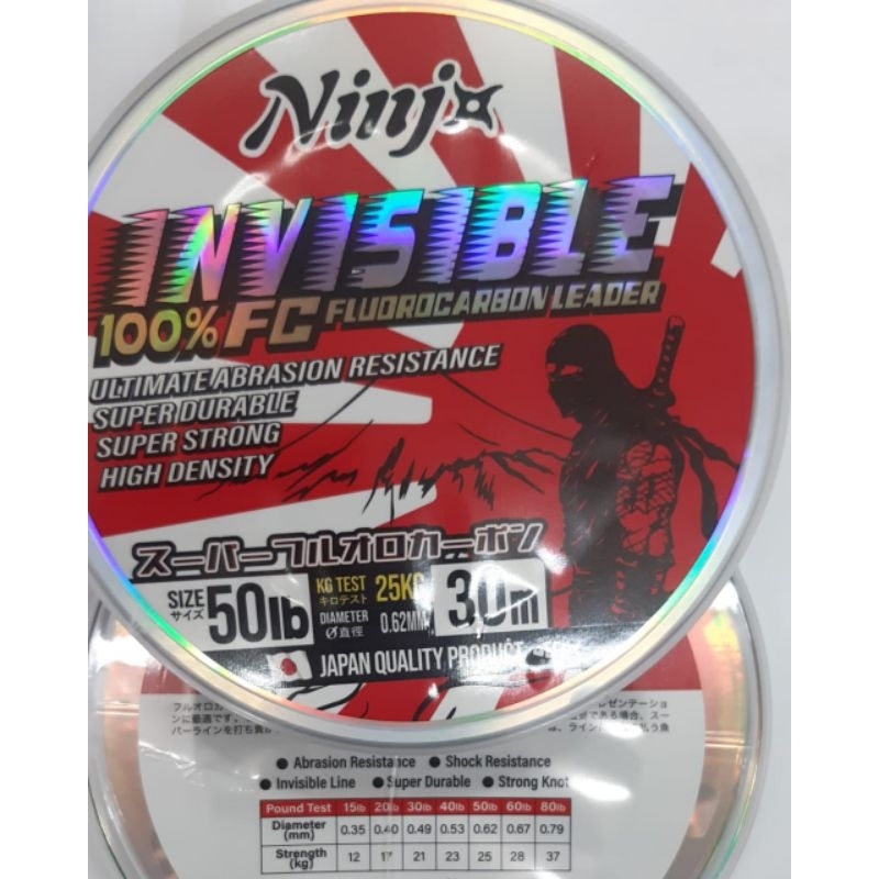 NINJA INVISIBLE 100% FLUOROCARBON LEADER | Shopee Malaysia