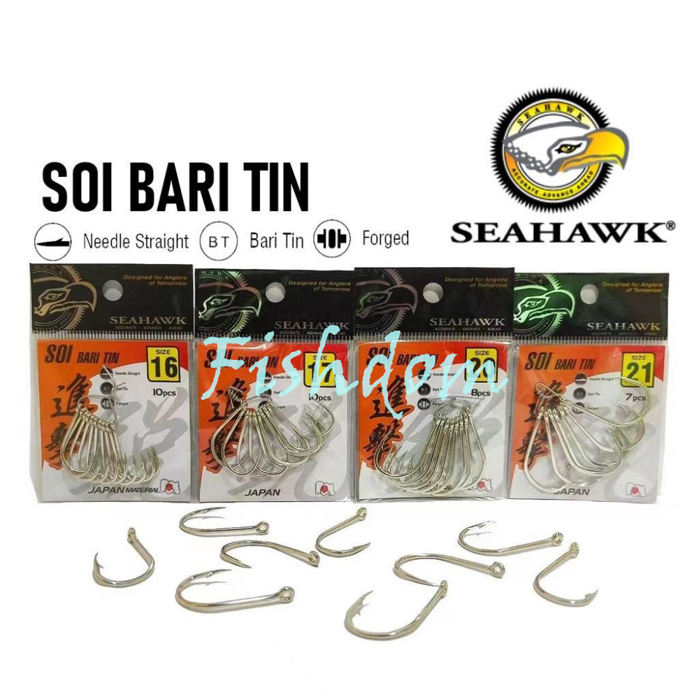 FISHDOM SEAHAWK SOI BARI TIN FISHING HOOK JAPAN QUALITY | Shopee Malaysia