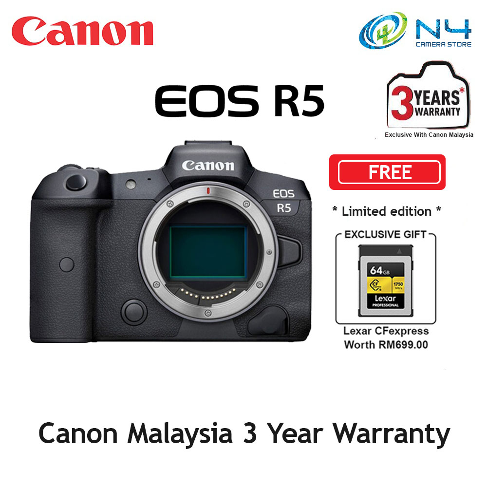 Canon EOS R5 Full-frame Mirrorless Digital Camera Canon Malaysia 3 Year ...