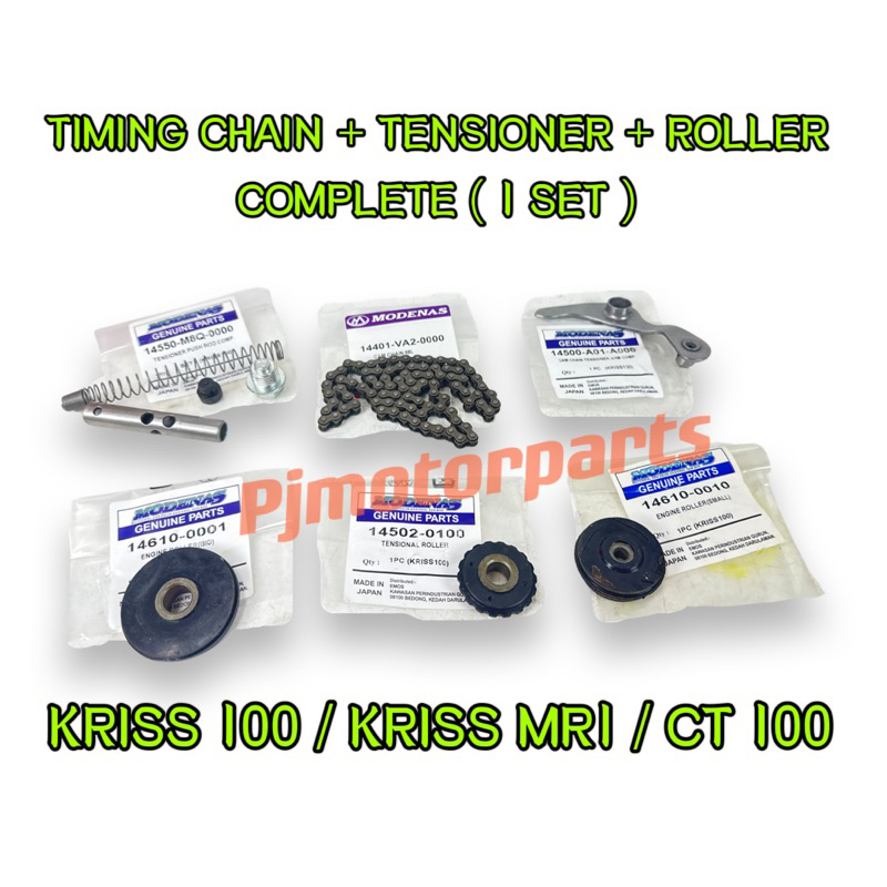 KRISS100 MR1 CT100 CT 100 KRISS 100( COMPLETE 1 SET ) TIMING CHAIN RANTAI KECIL ENGINE ENJIN ...