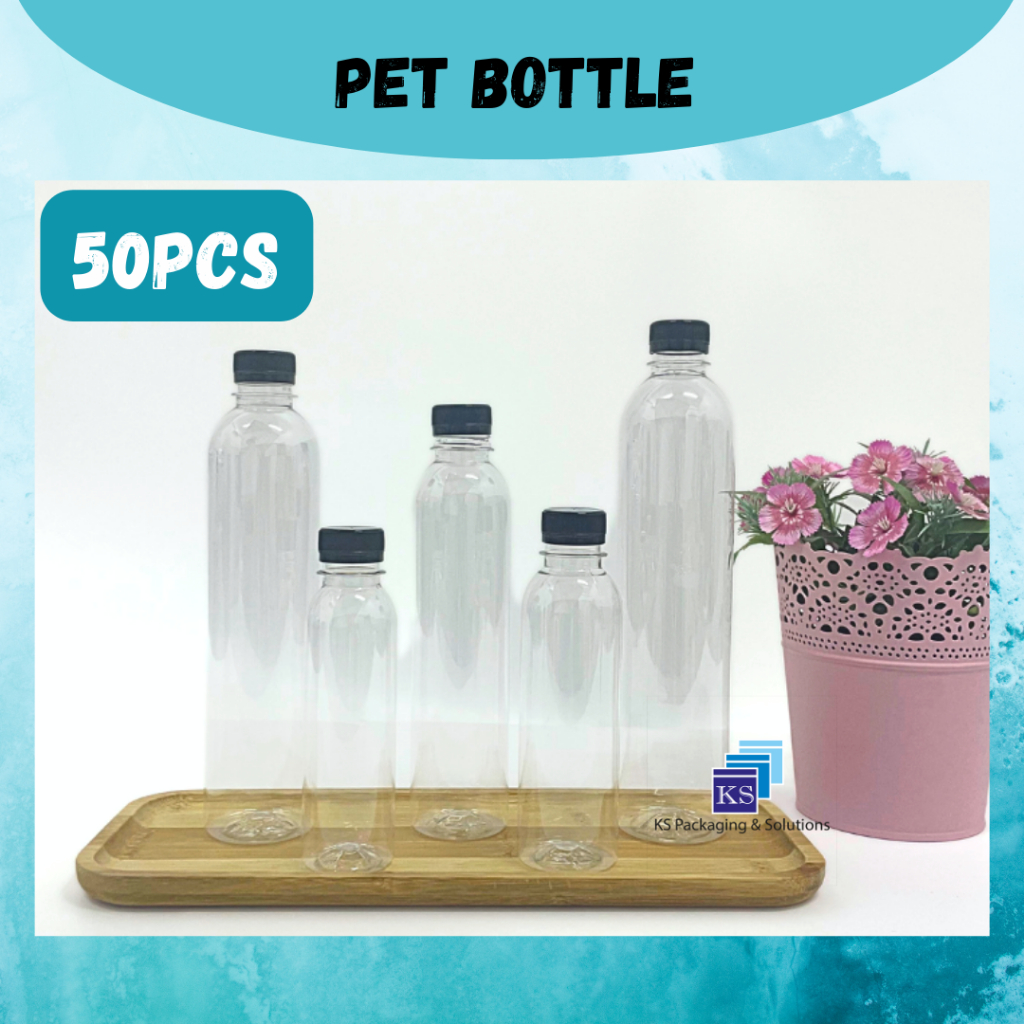 PET Transparent Bottle 150ML 200ML 250ML 300ML 400ML 500ML Botol Kosong Doorgift Juice Bottle ...