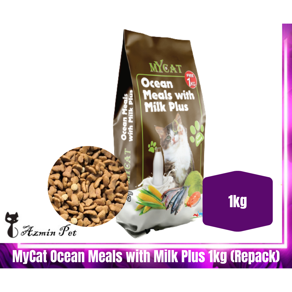 MYCAT Ocean Meals with Milk Plus - Kitten/Cat Food 1KG (REPACK) | Shopee Malaysia