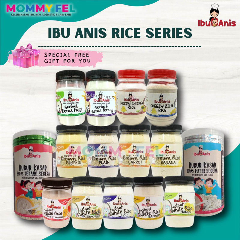 IBU ANIS BERAS PUTIH BABY BERAS PERANG OAT BARLEY INSTANT BAYI | Shopee ...