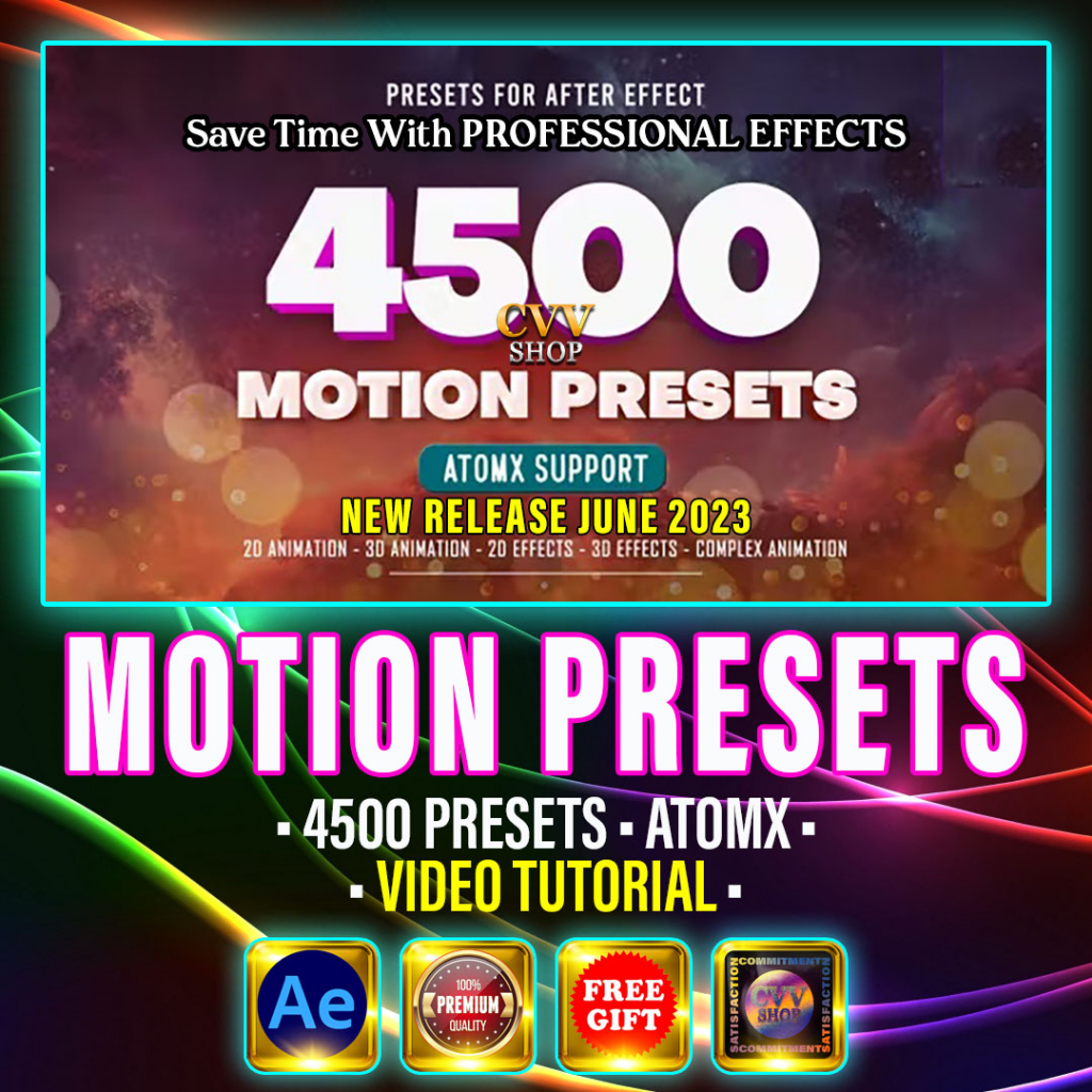 Motion Presets For AE - 4500 Presets For PC Windows - AtomX Plugin Extension | Shopee Malaysia