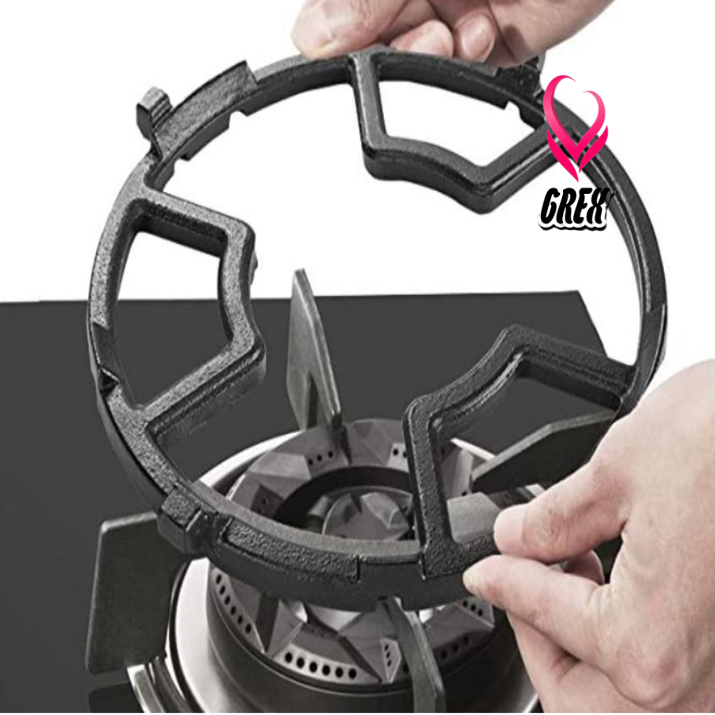 Cast Iron 8 Grooves Ring Reducer Gather Fire Energy Saving Anti-Slip ...